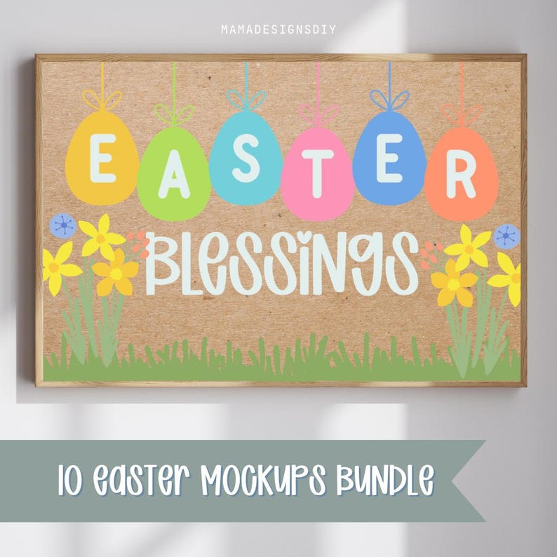 10 Easter & Spring Christian Banner Mockup Template | Easter Sunday ...