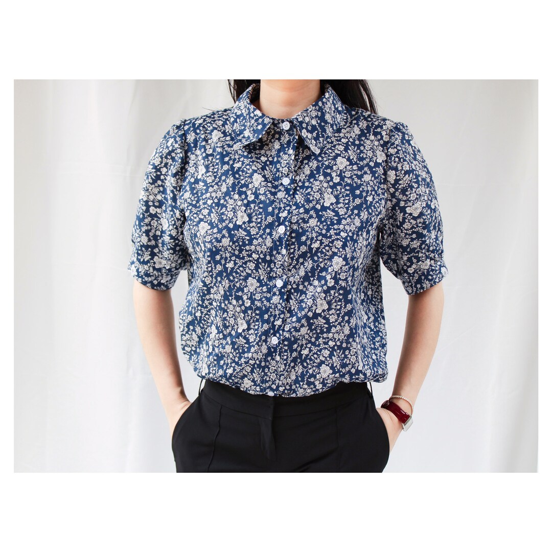 Liberty Women Blouse Half Sleeves and Traditional Collar Liberty Jardin ...