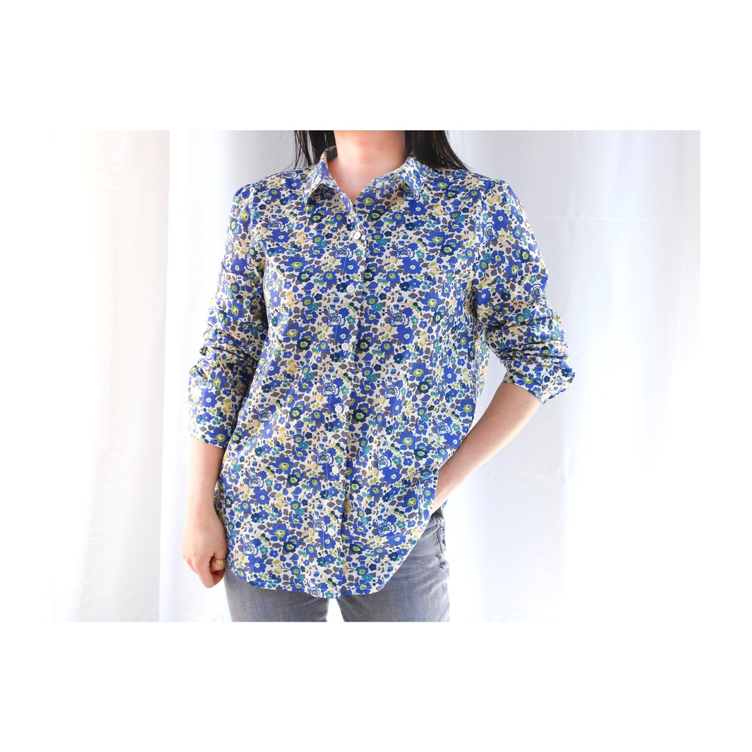 Liberty Women Classic Shirt Buttons Through Long Sleeves Liberty Jardin ...