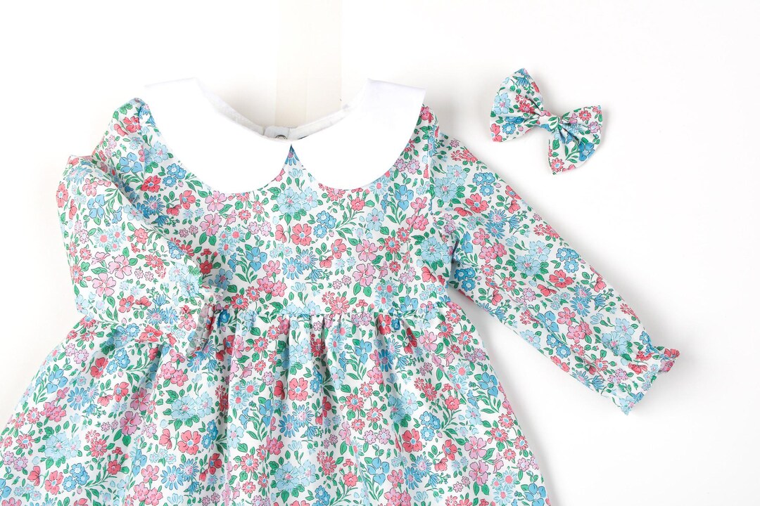 Peter Pan Collar Girl Dress Liberty of London Floral Print Dress ...