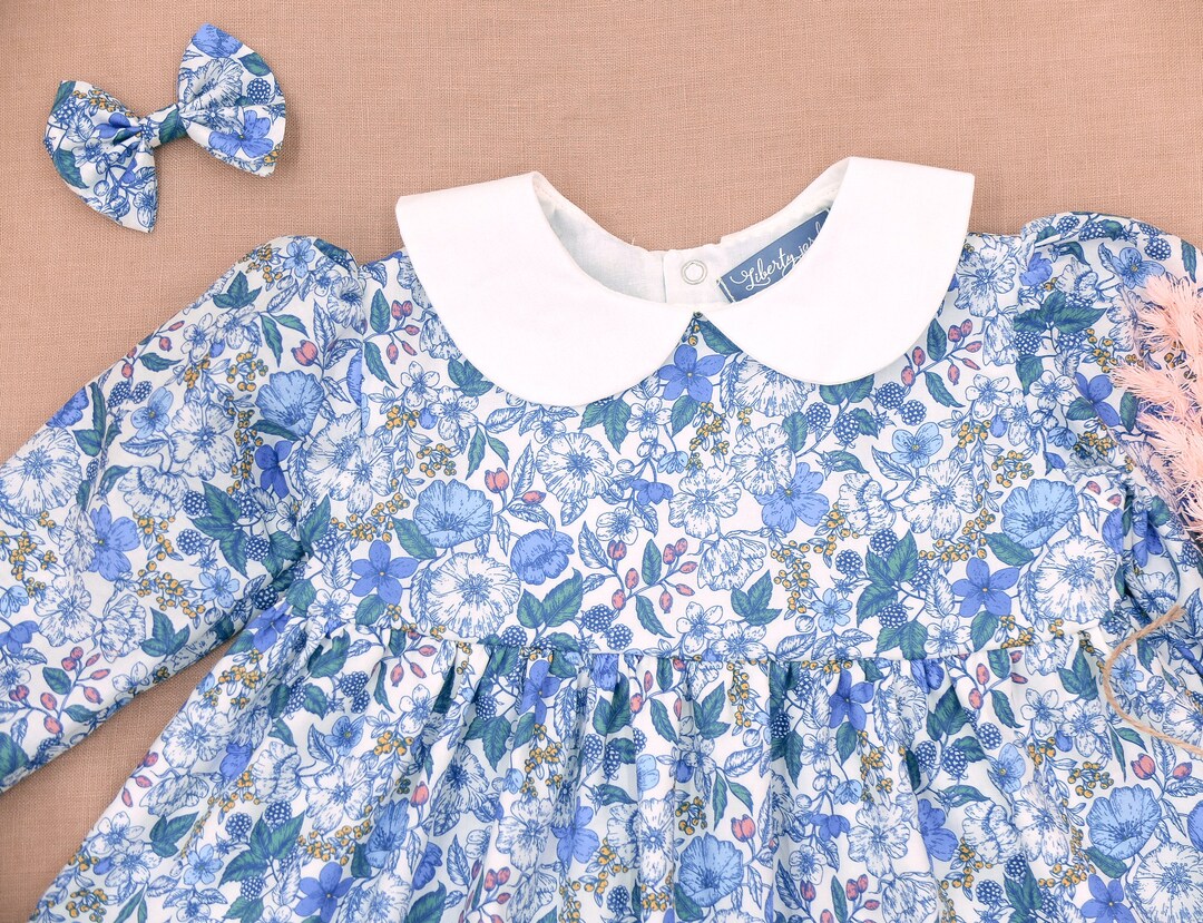 Peter Pan Collar Girl Dress Liberty of London Floral Print Dress ...