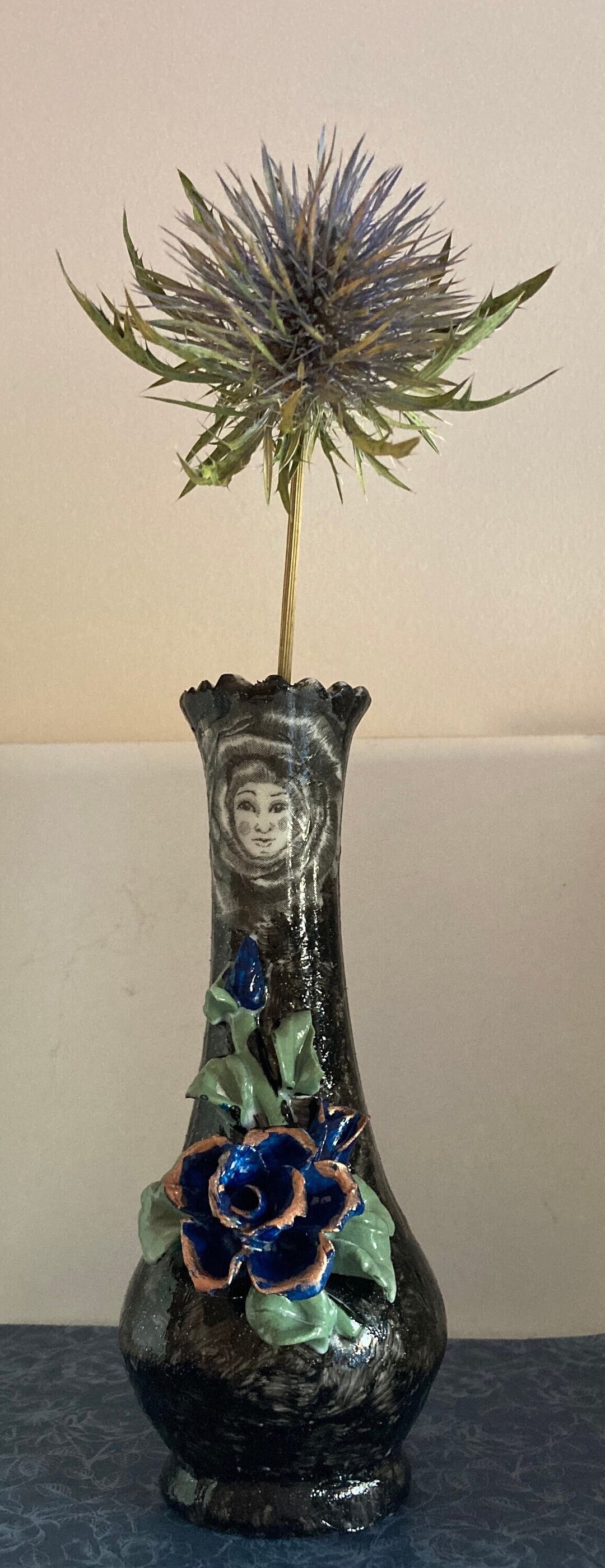 Upcycled Goth Rose Vase - Etsy