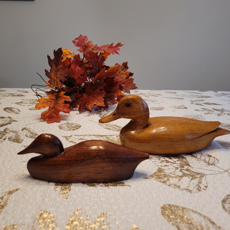 Carved Wood Duck - Etsy