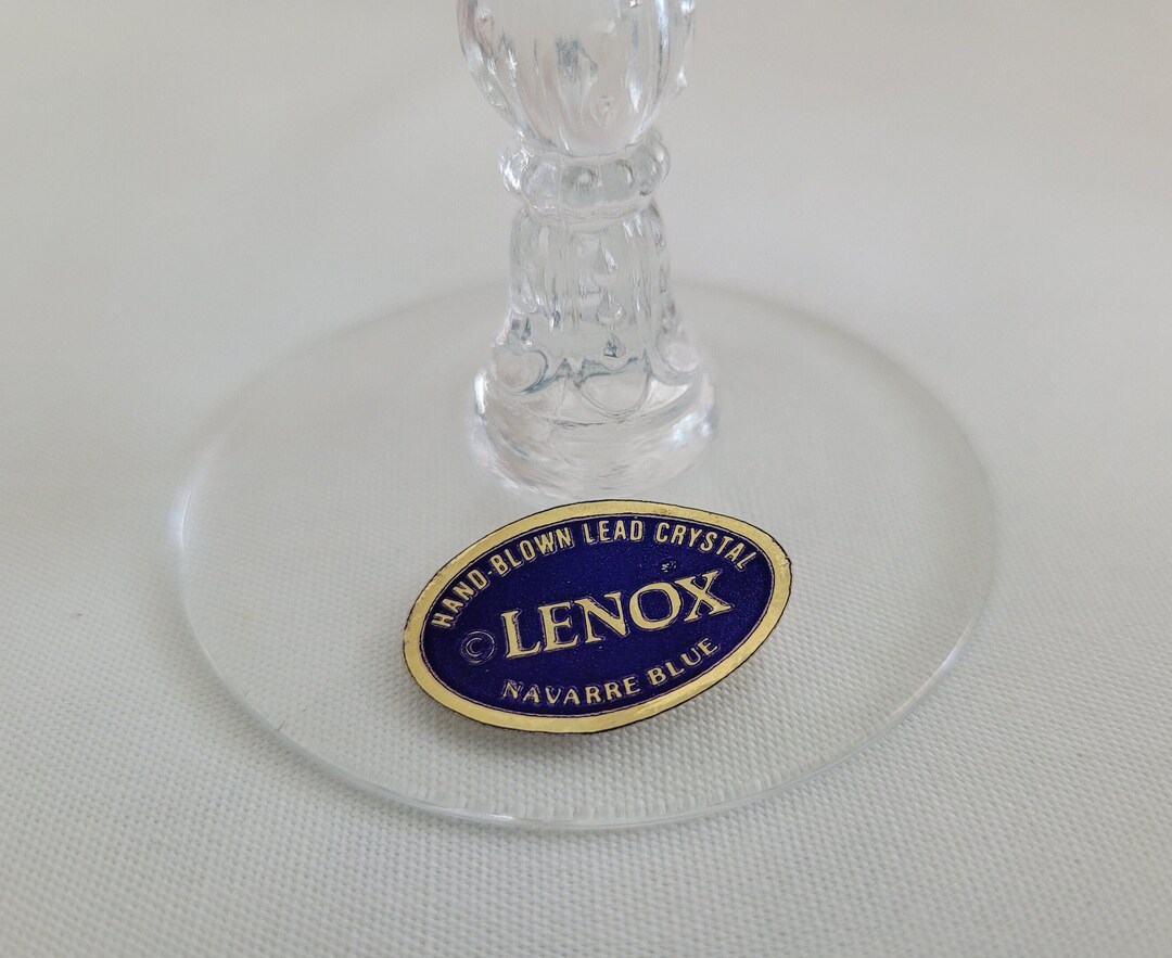 Lenox Blue Navarre 6 Fl. Oz. Wine Glass ~ Original Sticker, Blue Bowl W ...