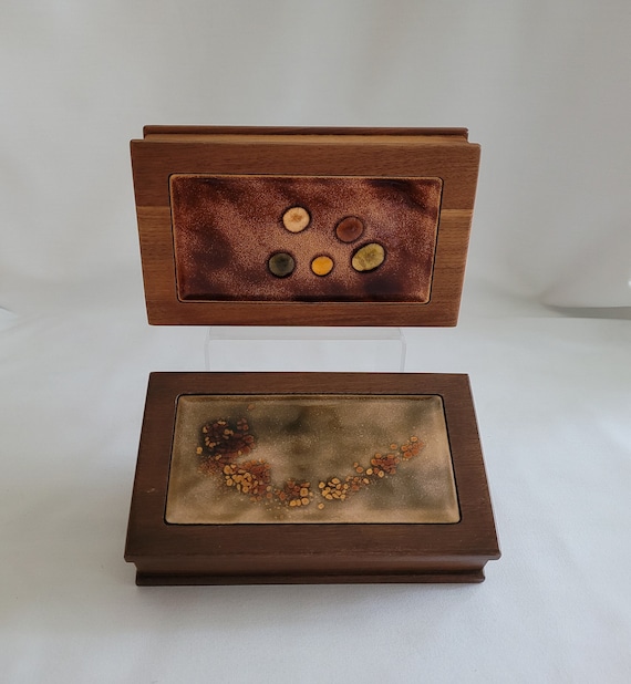 Bovano of Cheshire Enamel on Copper Solid Walnut Divi… - Gem