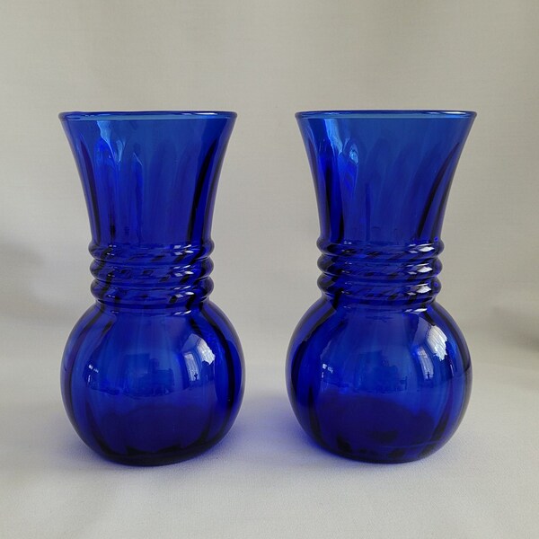 Cobalt Glass Vase - Etsy