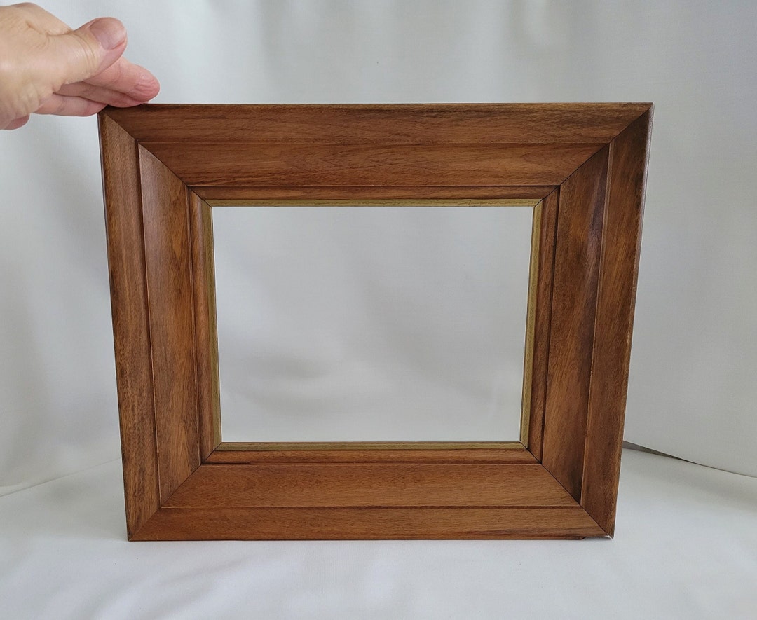 Vintage Chunky Solid Walnut Picture Frame 3/8 Rabbet Depth Suitable ...