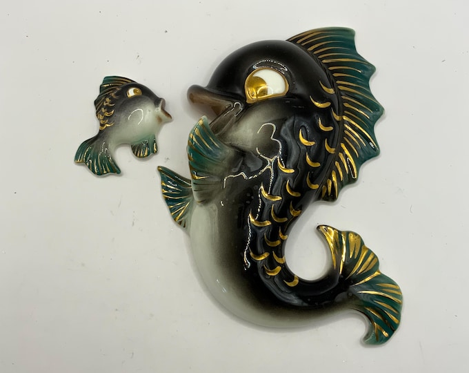 Vintage Lefton Wall Plaque Fish Japan - Etsy