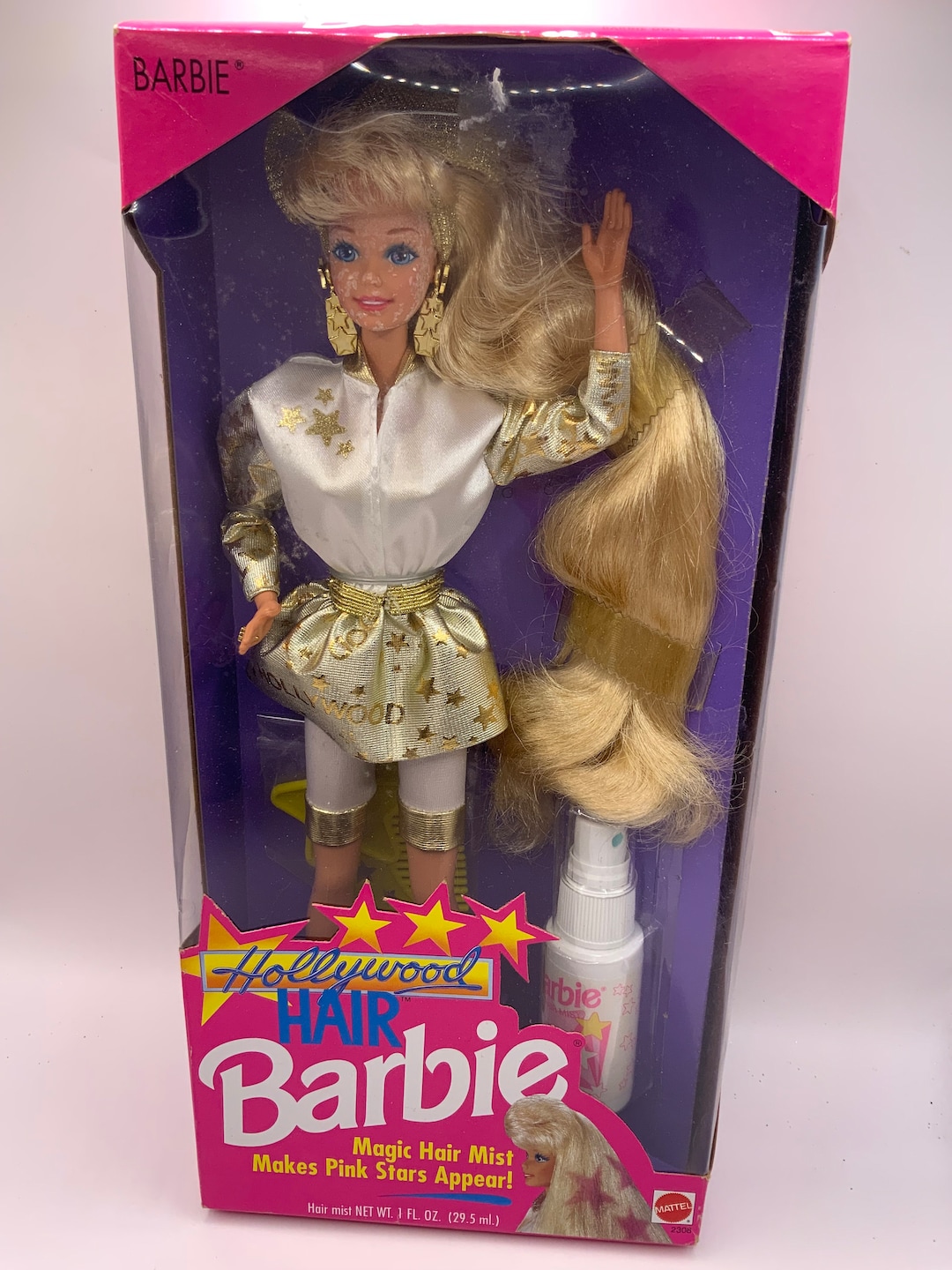 Vintage Mattel Hollywood Hair Barbie Glittery Face NRFB - Etsy