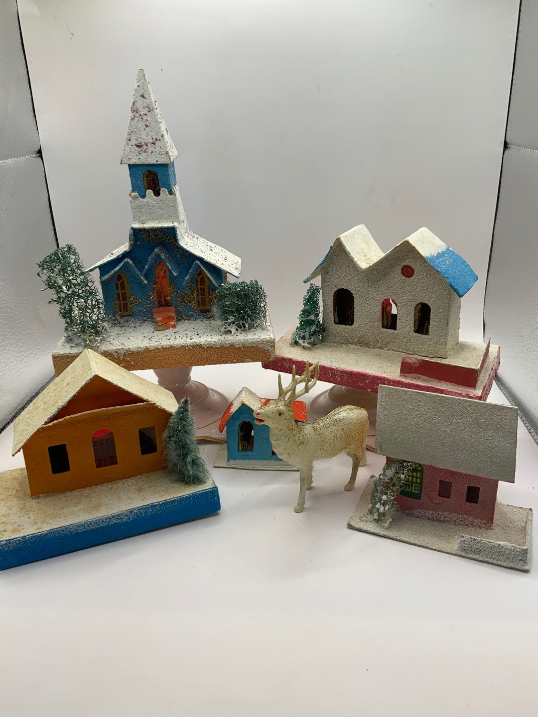 Vintage Putz Christmas Village Japan - Etsy