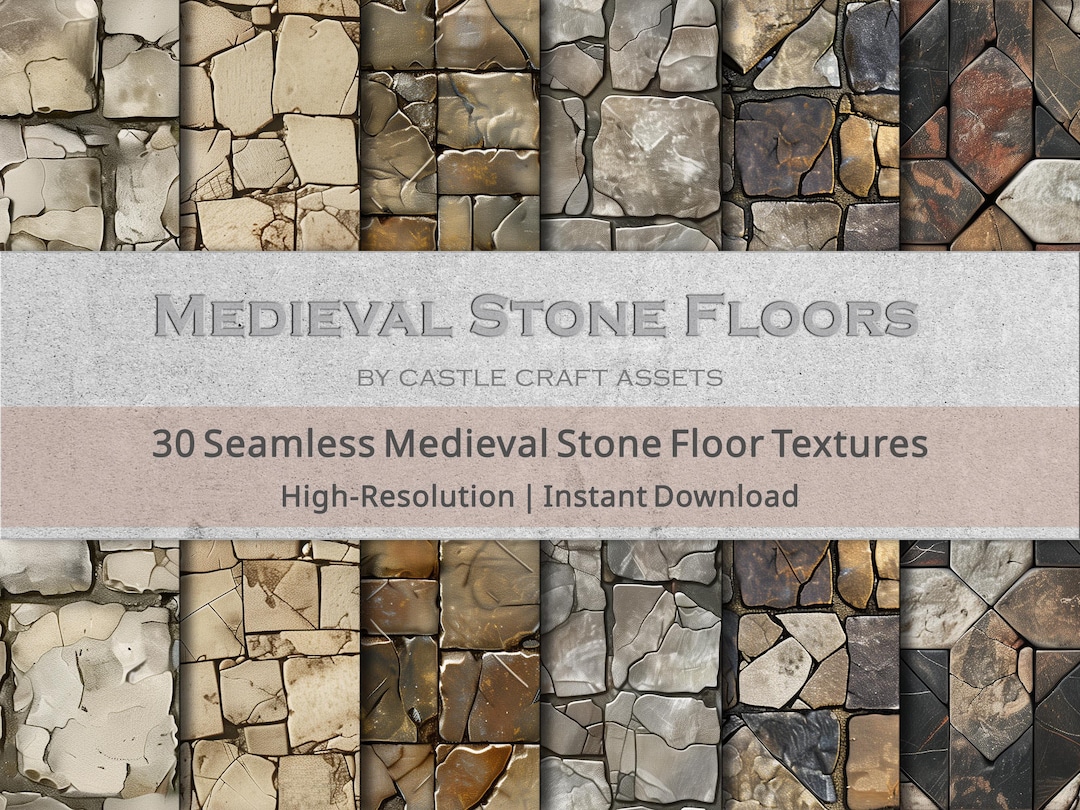 Medieval Polished Stone Mosaic Floor Textures – 30 Seamless High ...