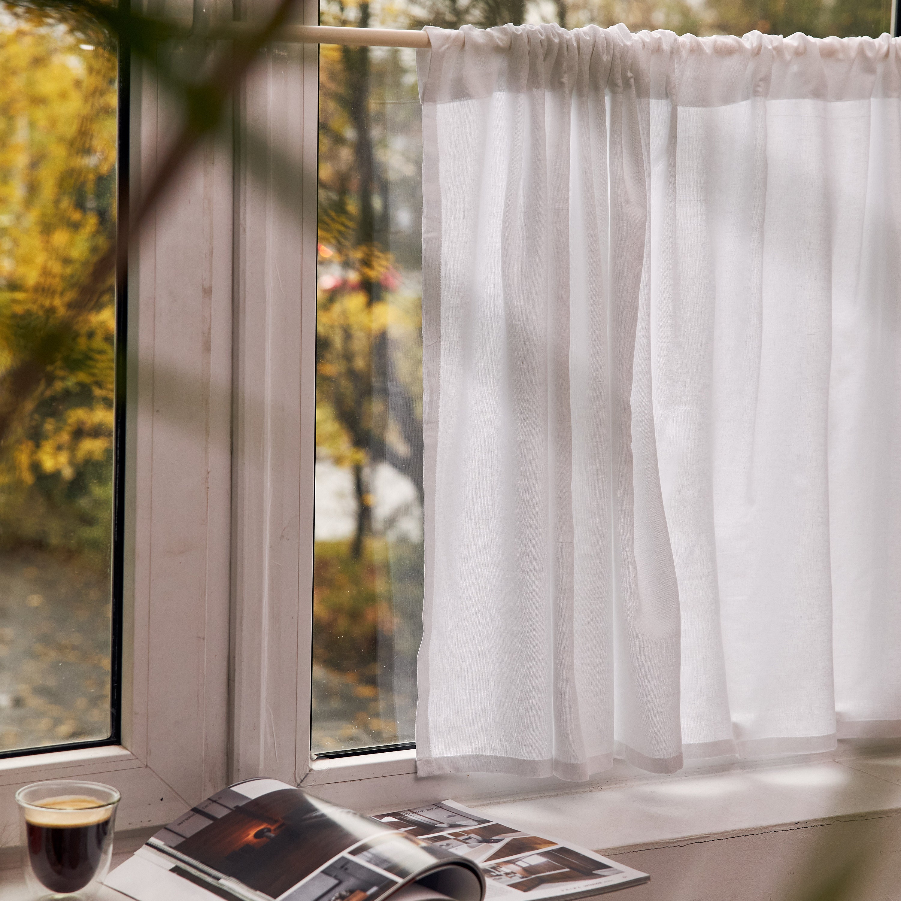 Custom Cafe Curtains, Organic Linen Curtains, Cafe Curtains Boho ...