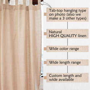 Custom Linen Curtains, Linen Roll up Curtains, Tie up Linen Curtain ...