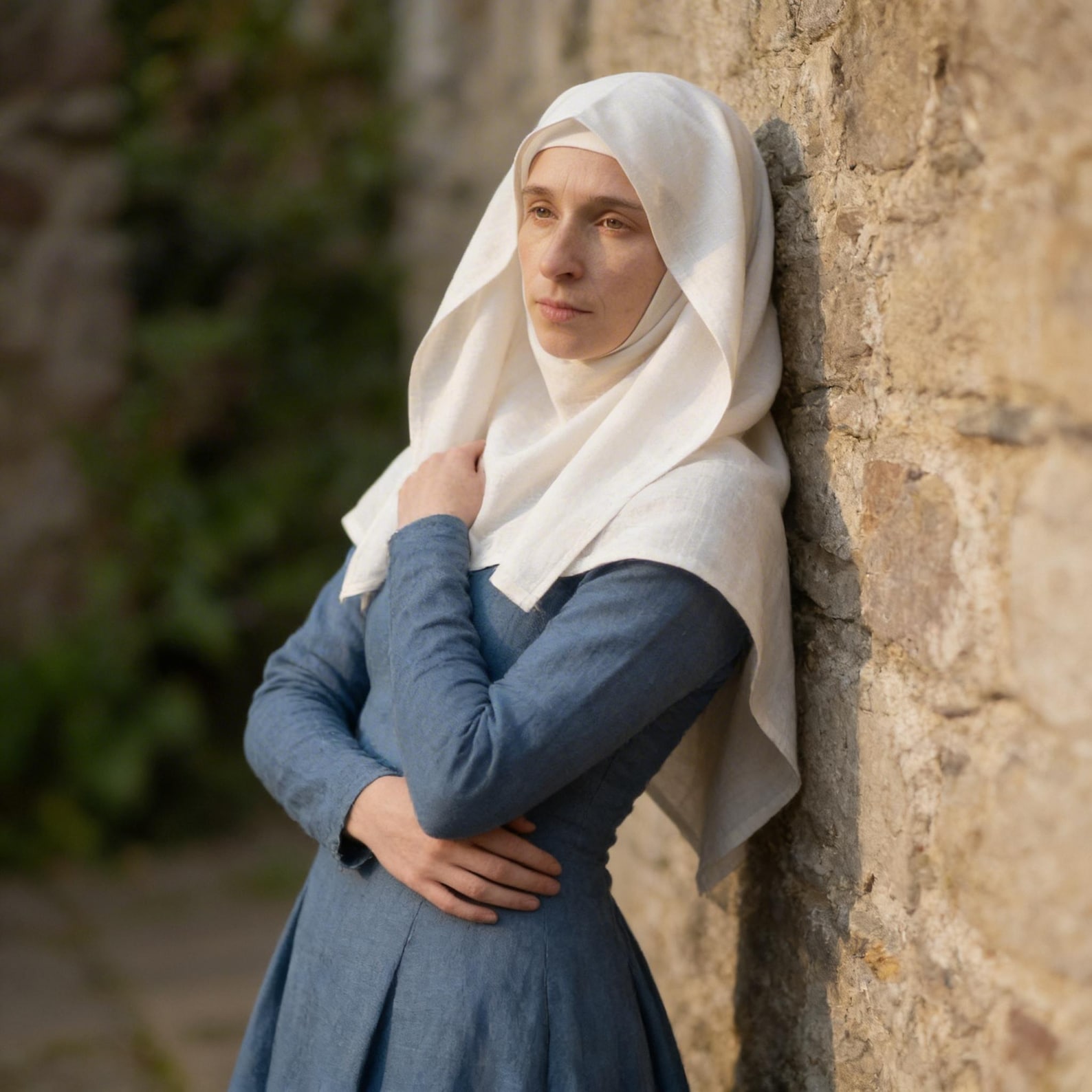 Linen Wimple And Veil Medieval Linen Wimple Linen Nun Veil
