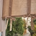 Custom Linen Curtains, Linen Roll up Curtains, Tie up Linen Curtain ...