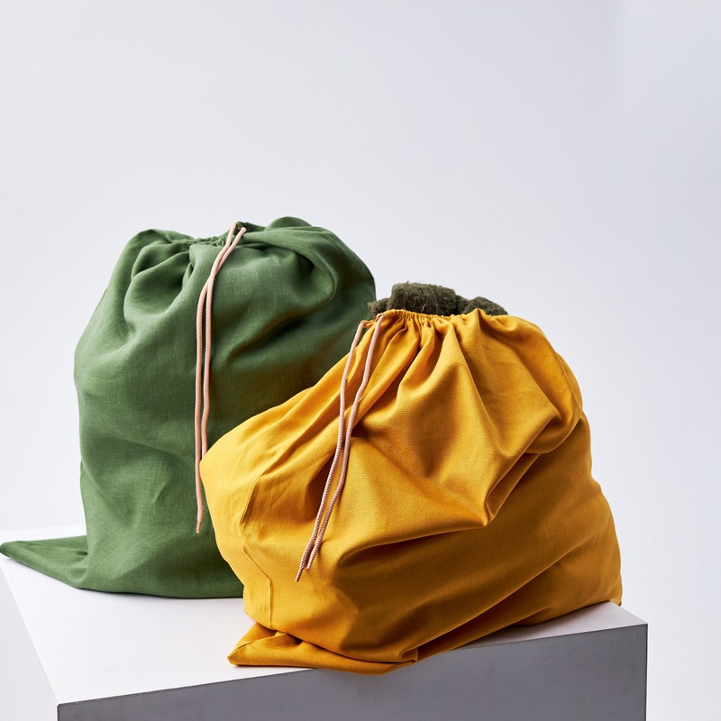 Linen Drawstring Bag - Etsy