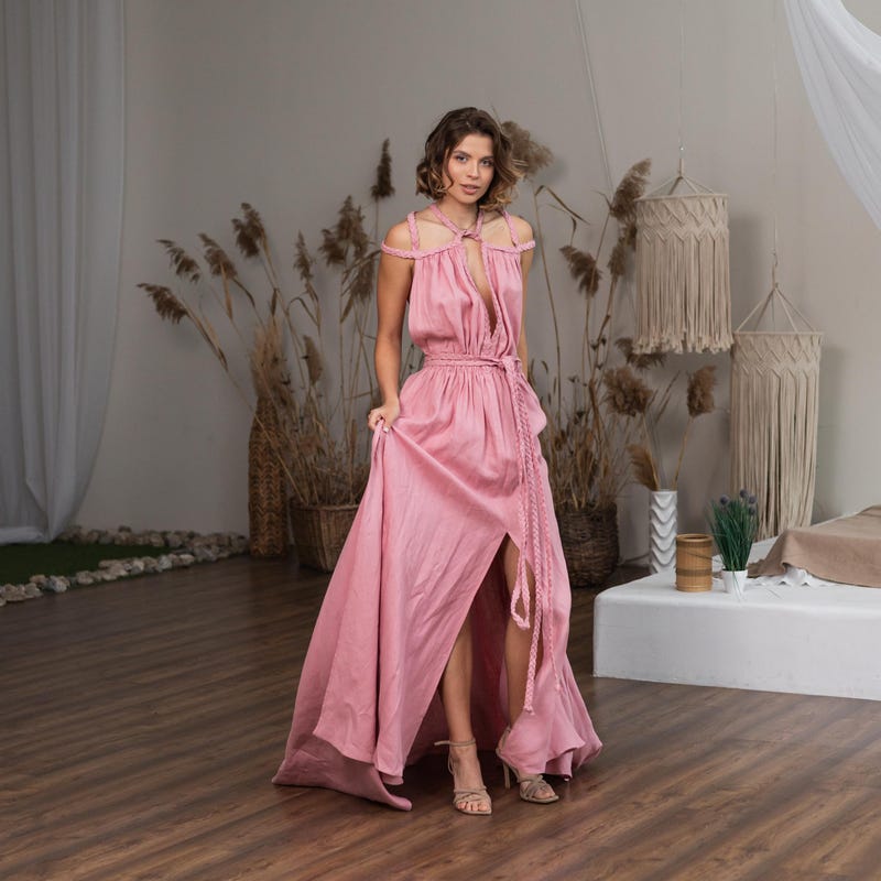 Double High Slit Dress - Etsy