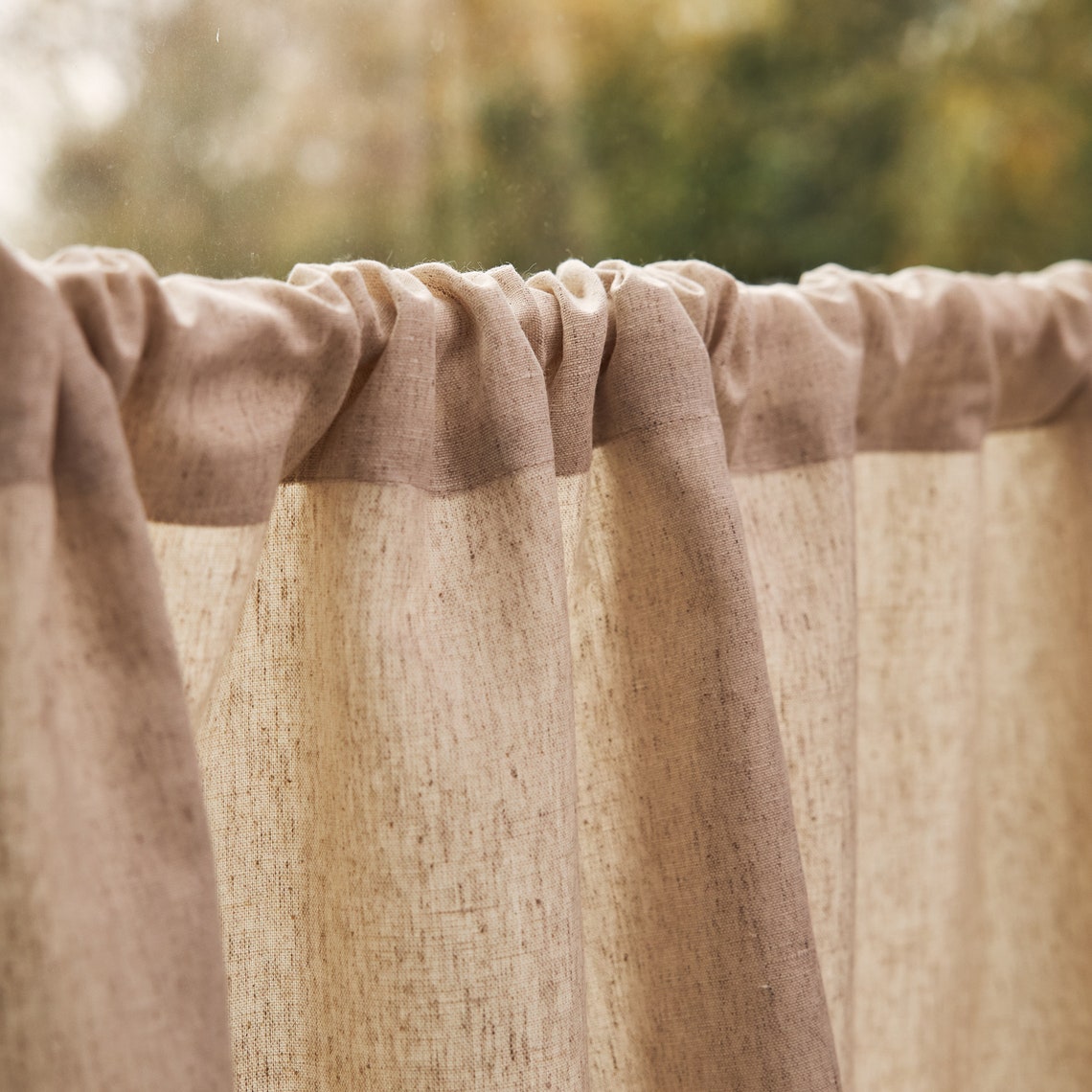 Custom Cafe Curtains, Organic Linen Curtains, Cafe Curtains Boho ...
