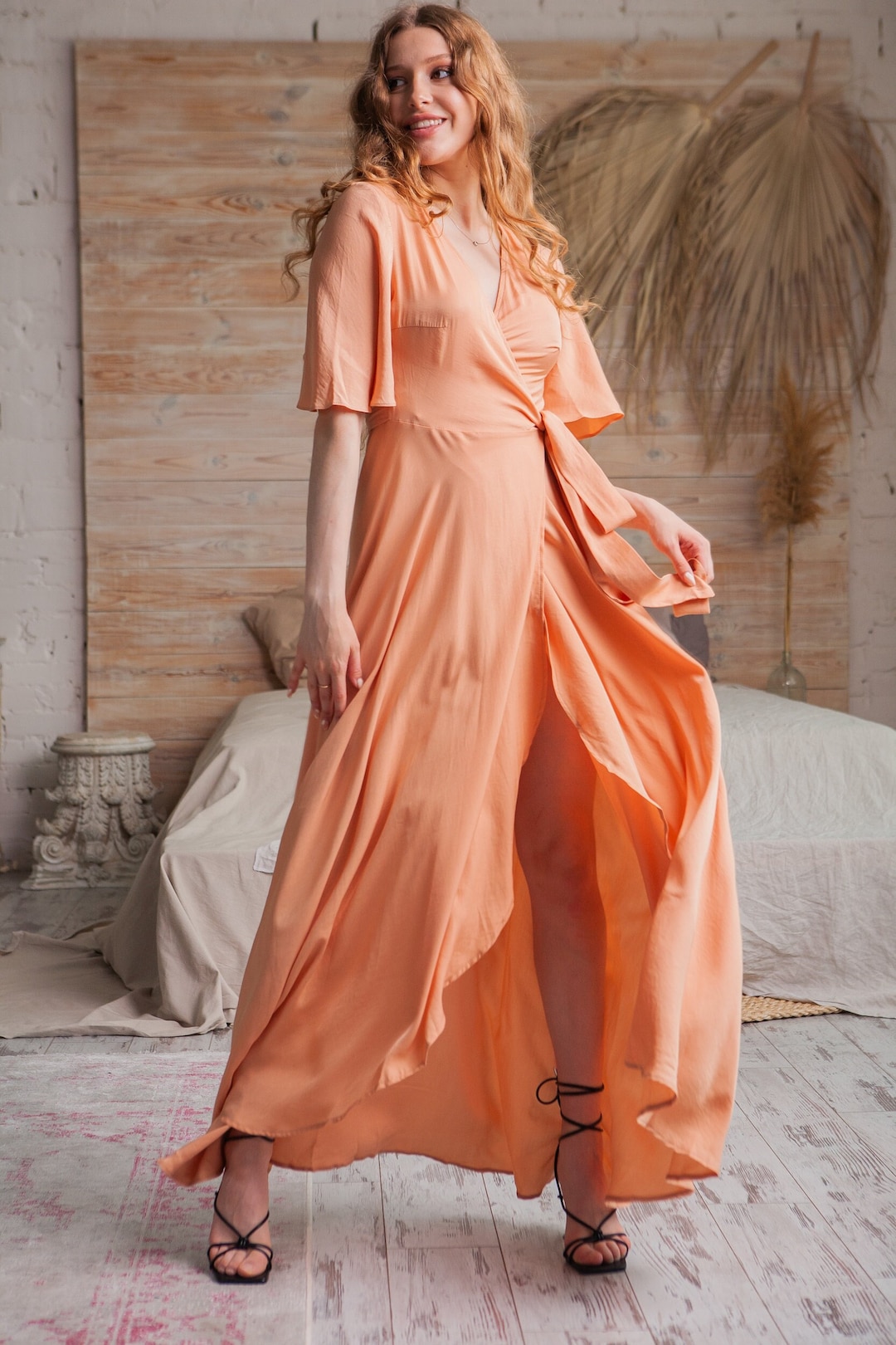 Silk Chiffon Dress,silk Womens Dress,organic Dress,half Sleeves Silk ...