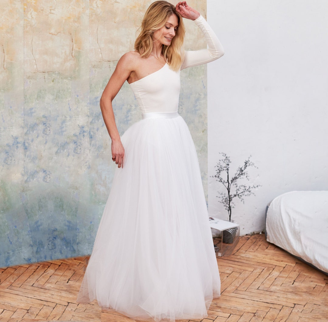 Wedding Tulle Skirt, White Tulle Skirt Women, Tulle Skirt Long, Tulle ...
