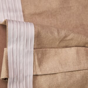 Custom Linen Curtains, Linen Roll up Curtains, Tie up Linen Curtain ...