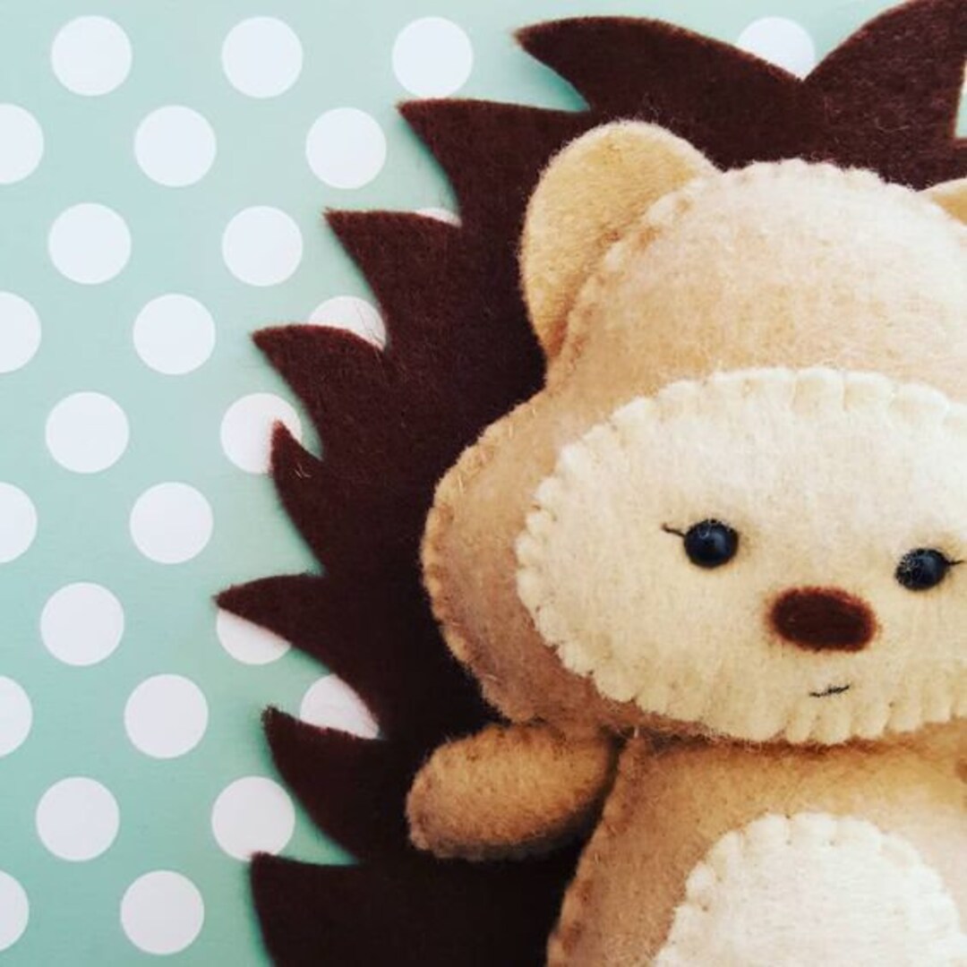 Woodland Felt Hedgehog PDF Pattern Felt Ornament Felt - Etsy