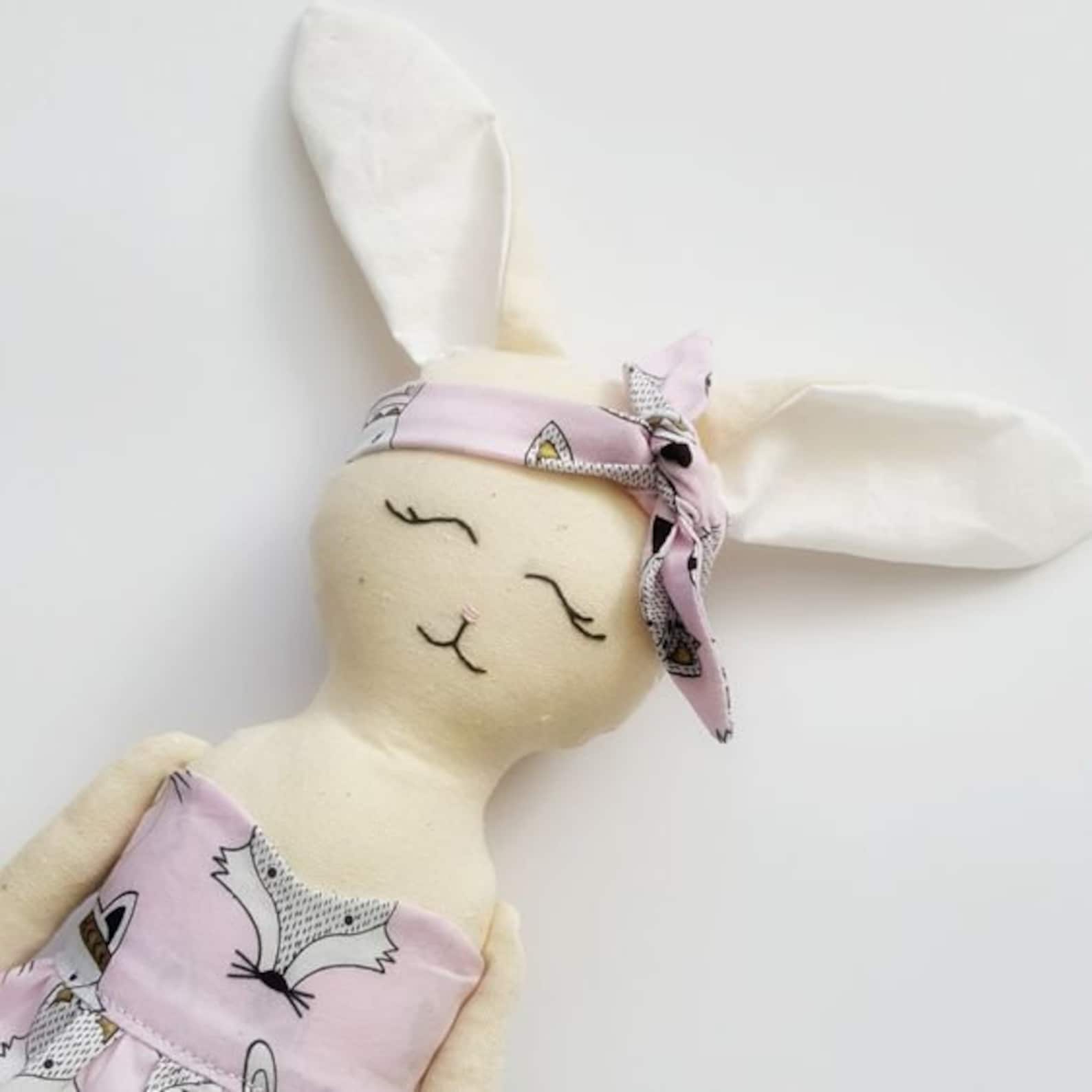 Bunny Rag Doll PDF Sewing Pattern, Cloth Easter Bunny Doll, Bunny ...