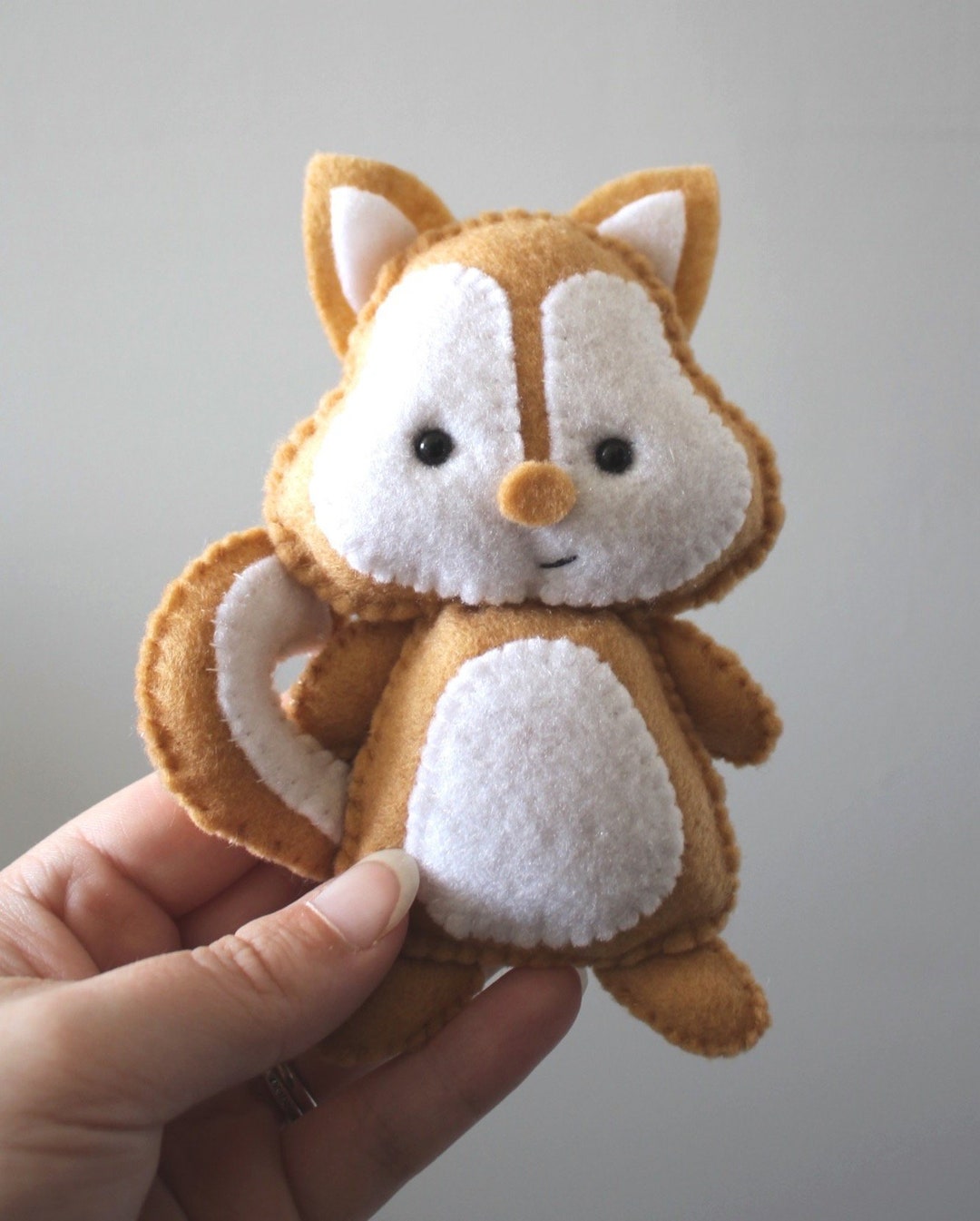 Woodland Felt Squirrel PDF Pattern, Felt Ornament, Felt Animals ...