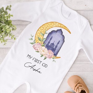 Personalised My First Eid Babygrow, Personalised First Eid, Eid Gift ...