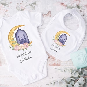 Personalised My First Eid Babygrow, Personalised First Eid, Eid Gift ...