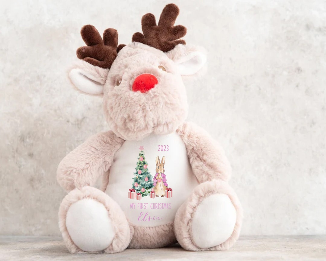 Personalized Peter Rabbit Small Rudolf Reindeer Christmas Teddy Bear ...