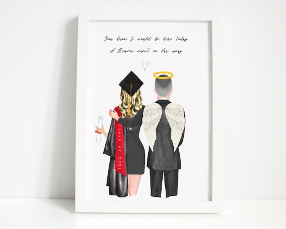 Personalized Graduation Keepsake Print From Heaven Custom | Etsy