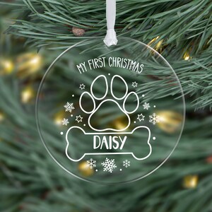 Personalised Dogs First Christmas Bauble Personalised Christmas Pet ...