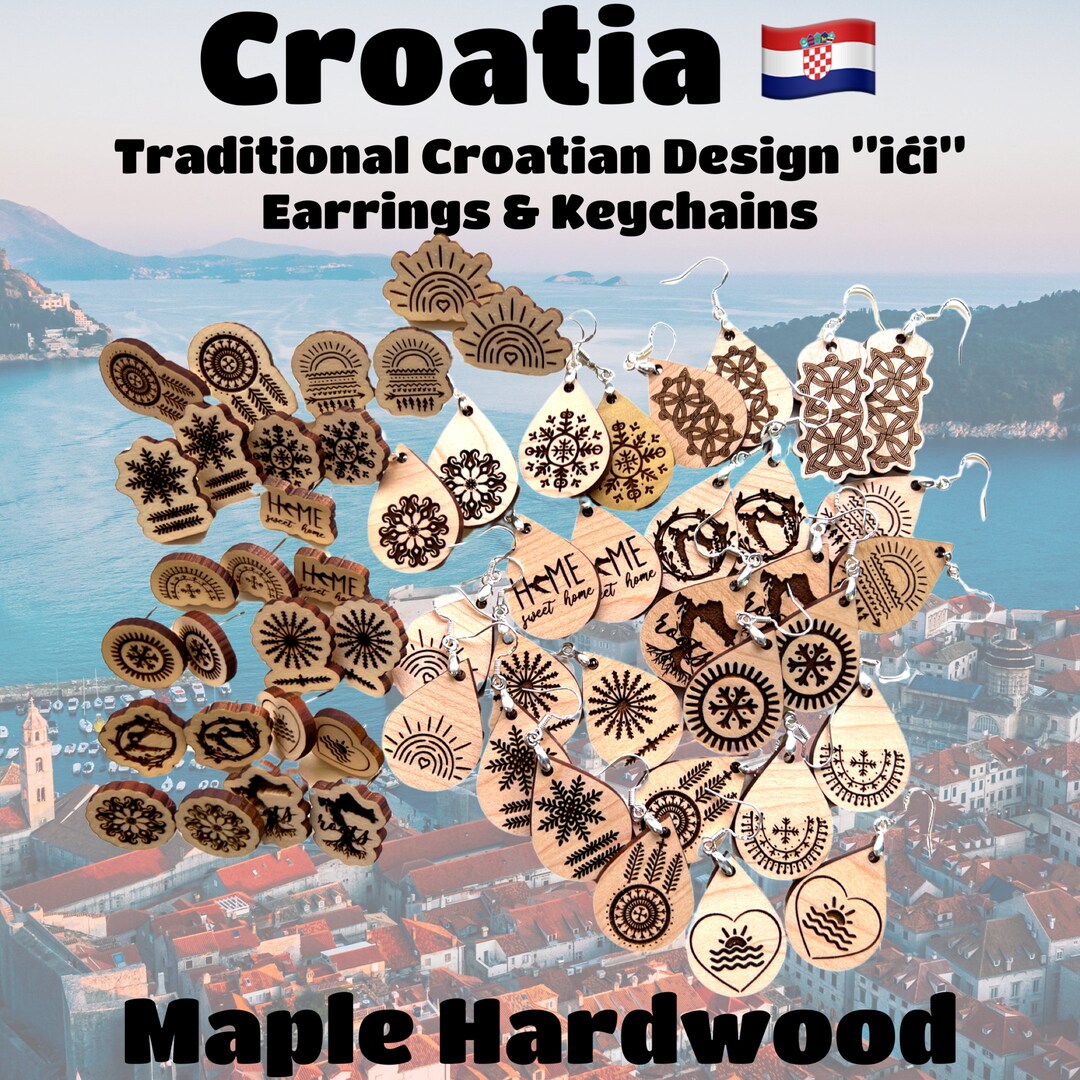 Croatian Traditional ići Design Pin Keychain - Etsy