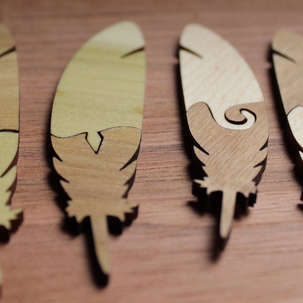 Wooden Feather - Etsy