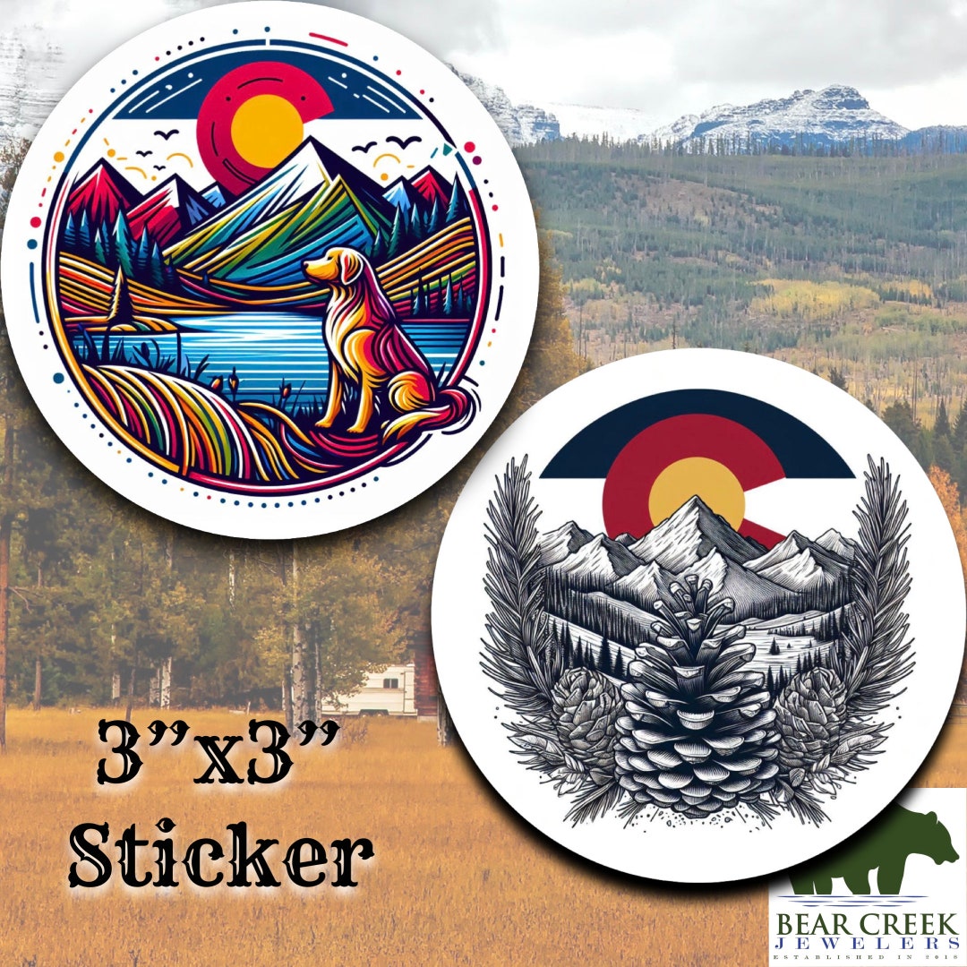 Colorado Mountain Stickers - Etsy