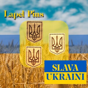 Tryzub Lapel Pin (ukrainian Trident) - Slava Ukraine! Fundraiser - Etsy