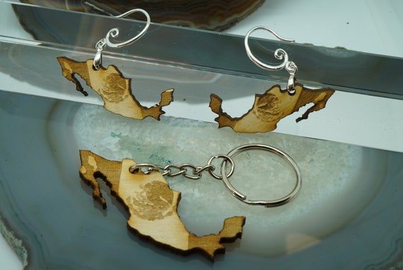 Mexico Earrings Key Chain and Magnet - Etsy