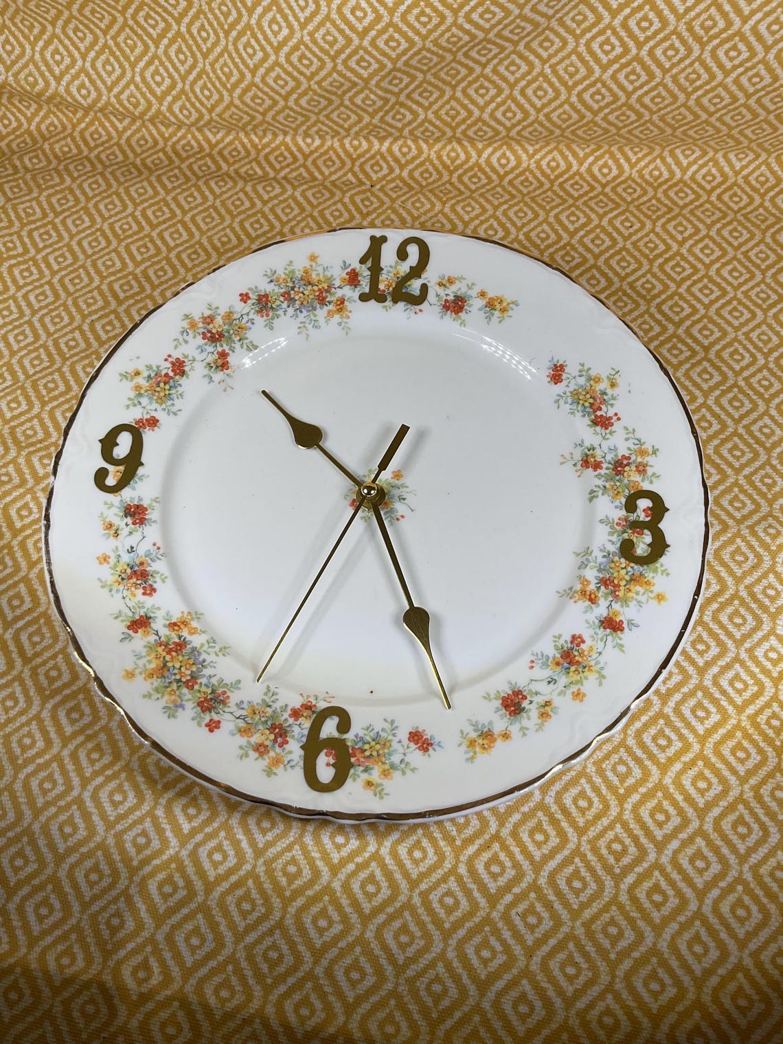 Vintage Upcycled Clock Plate - Etsy