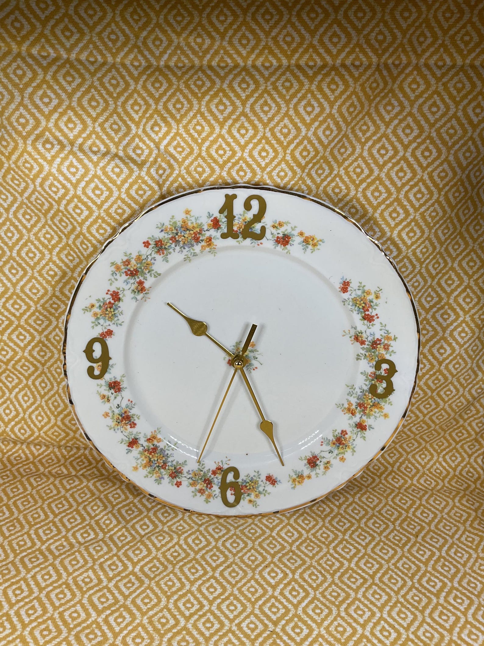 Vintage Upcycled Clock Plate - Etsy