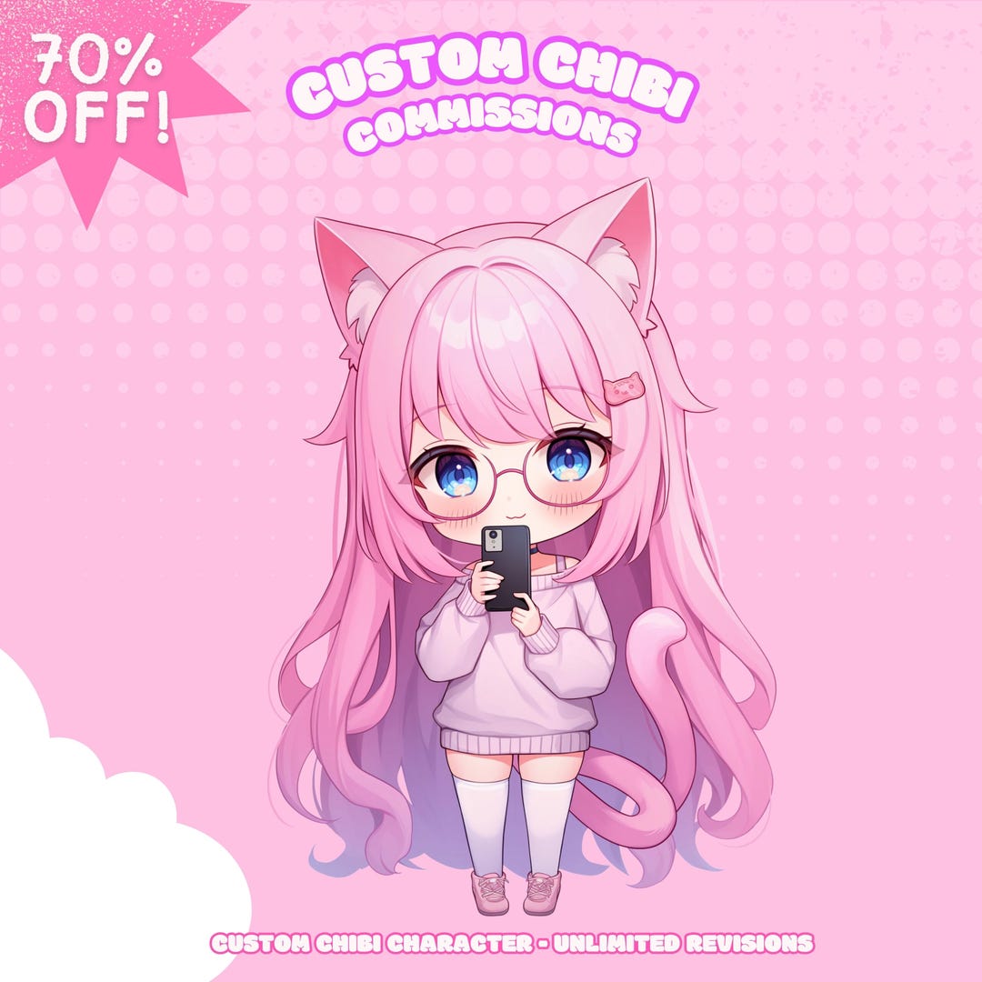 Custom Cute Chibi Anime Chibi Emotes, Original Character, Chibi Pet ...