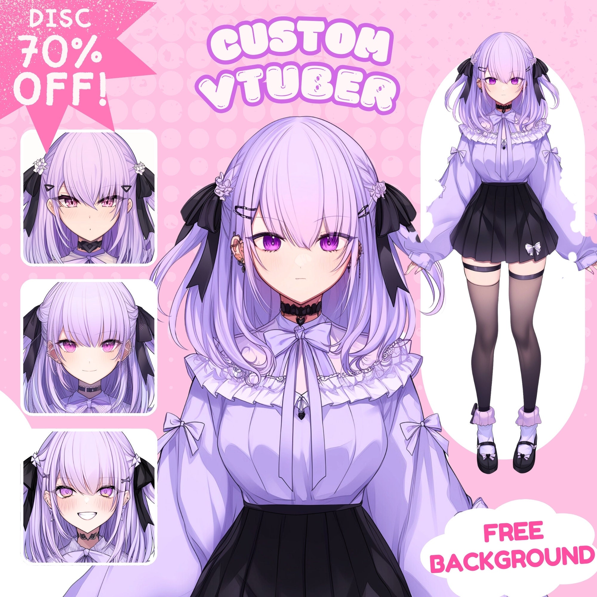 Custom Live2d Vtuber Commission Live2d Model Commission, Pngtuber ...
