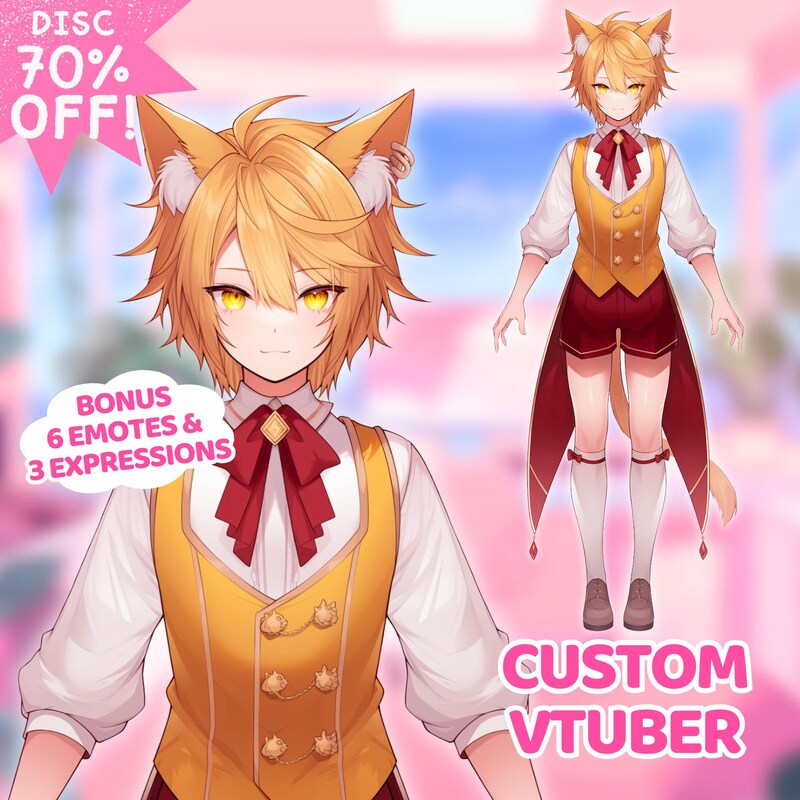 Vtuber Male Model Live2d - Etsy