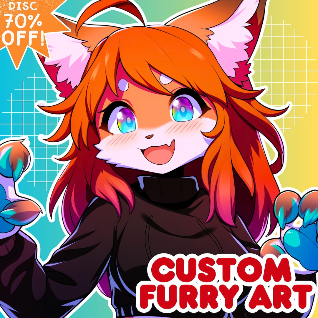 Custom Furry Portrait | Fursona PFP Avatar, Anthro Character Icon ...