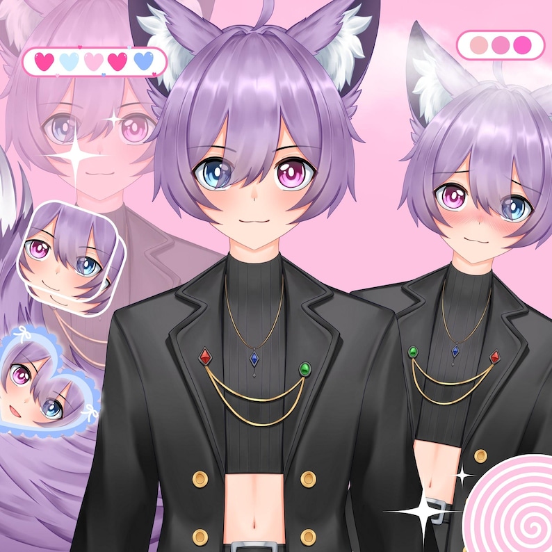 Custom Pngtuber| Pngtuber Model, Pngtuber Commission, Pngtuber Male ...