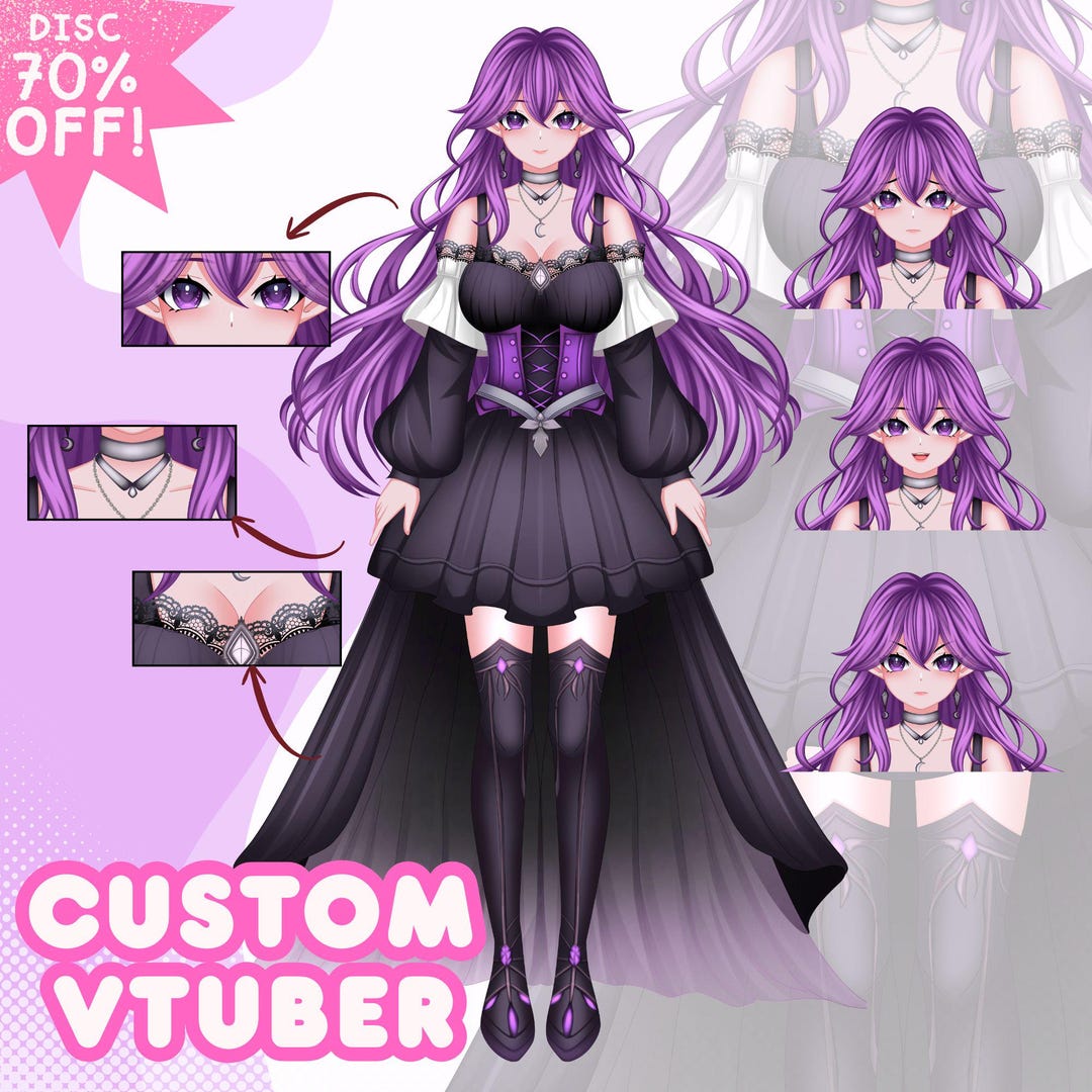 Custom Vtuber Model Live2d | Anime Avatar for Streaming, Vtuber ...