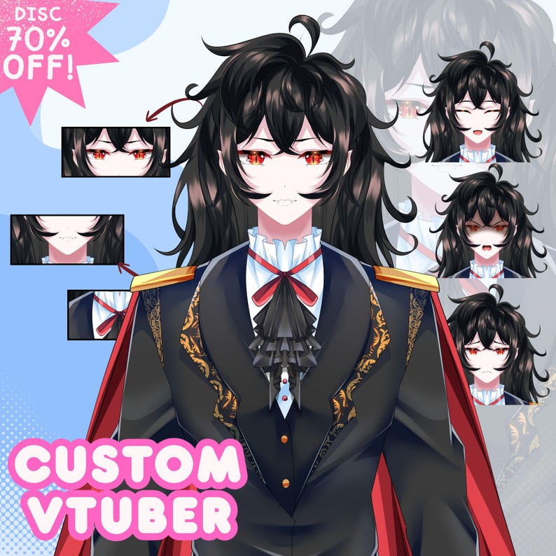 Vtuber Model Live2d | Custom Vtuber Avatar for Streaming, Customizable ...