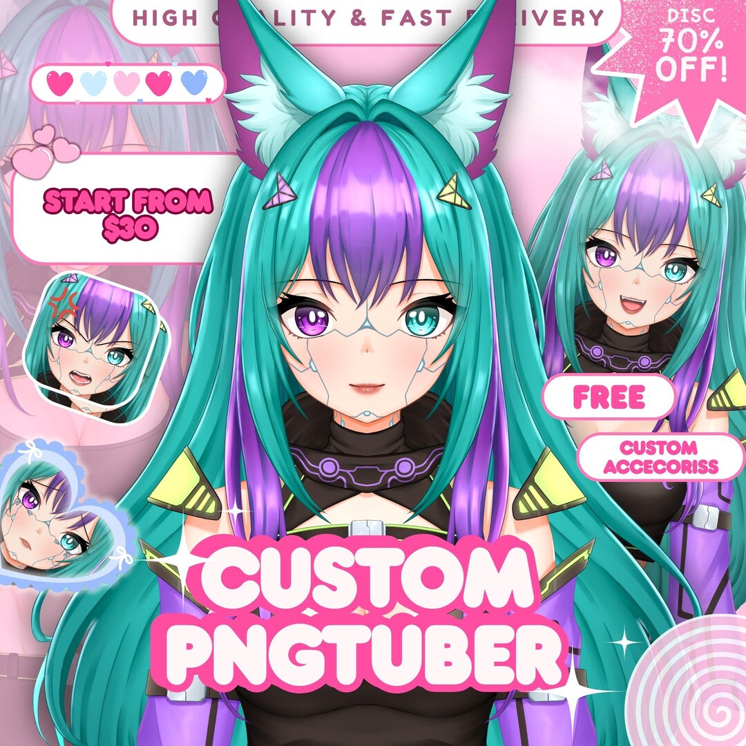 Custom Pngtuber| Pngtuber Model, Pngtuber Commission, Pngtuber Male ...