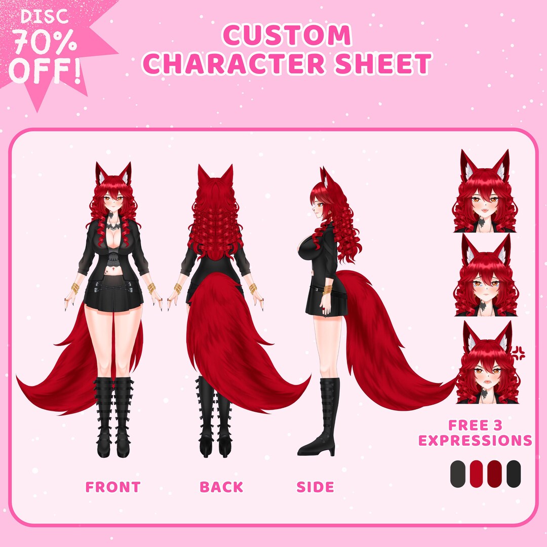Custom Character Reference Sheet | Anime Reference Sheet, Character ...