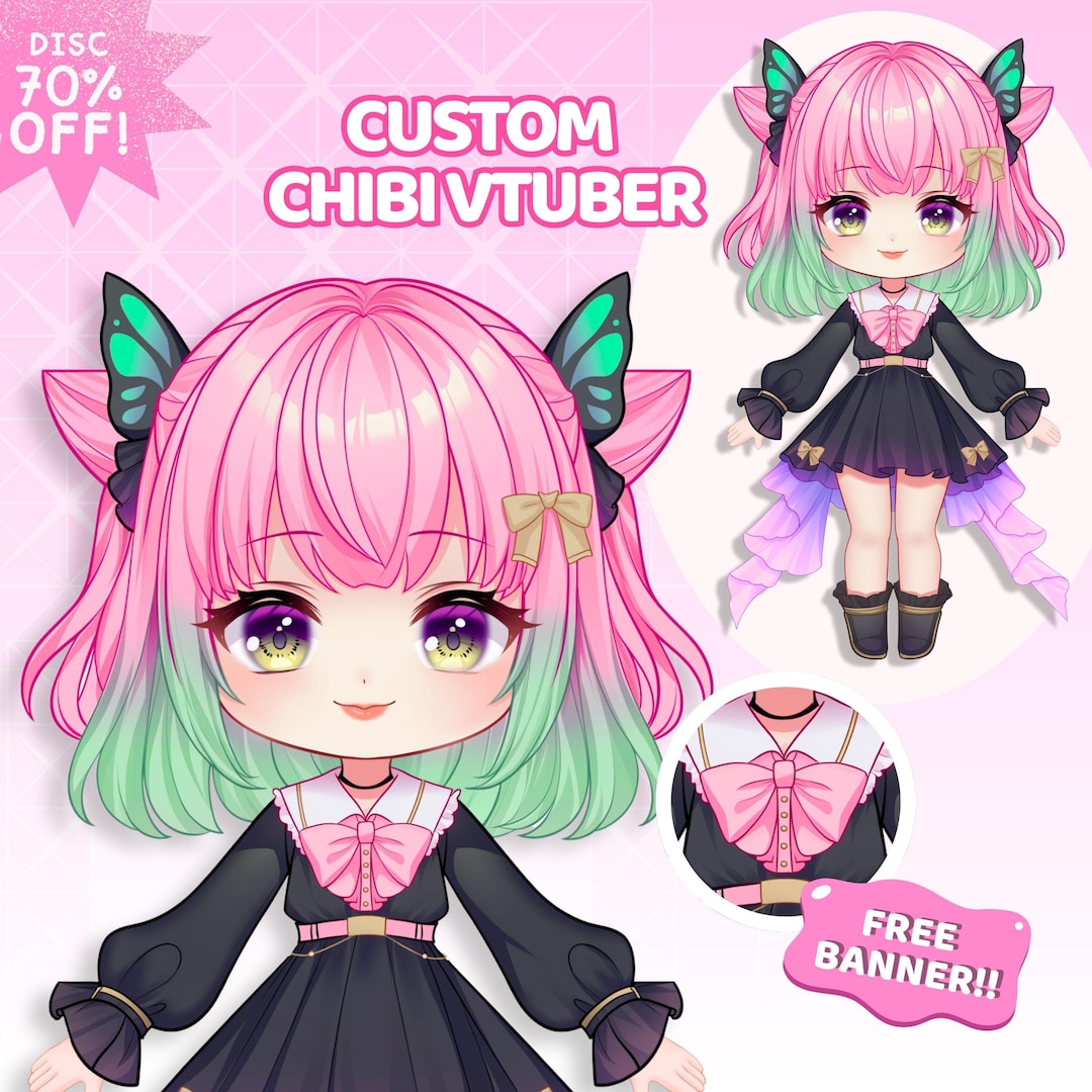 Custom Chibi Vtuber Model: Live2d Rigging, Anime Style for Twitch and ...